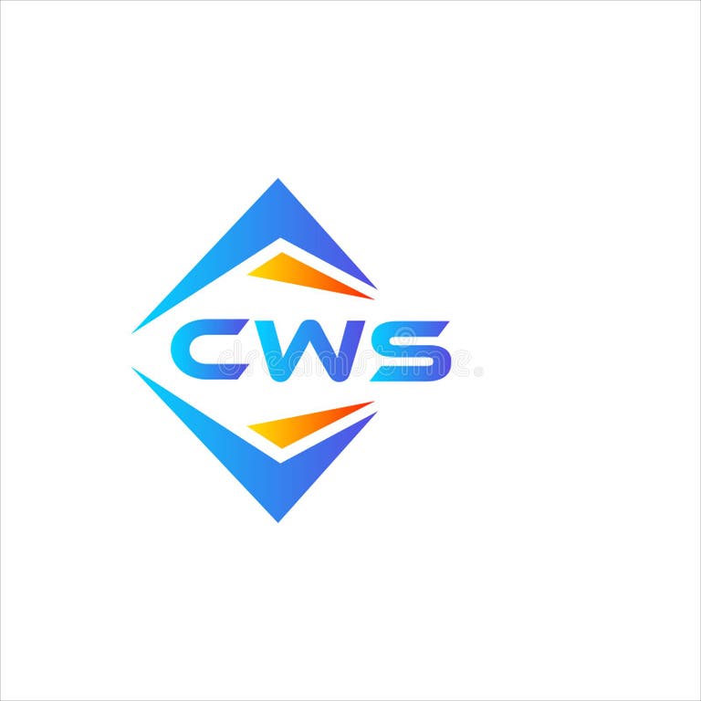 CWS Abstract Technology Logo Design on White Background. CWS Creative ...