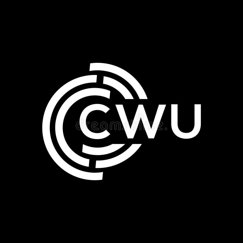 CWU Letter Logo Design on Black Background. CWU Creative Initials ...