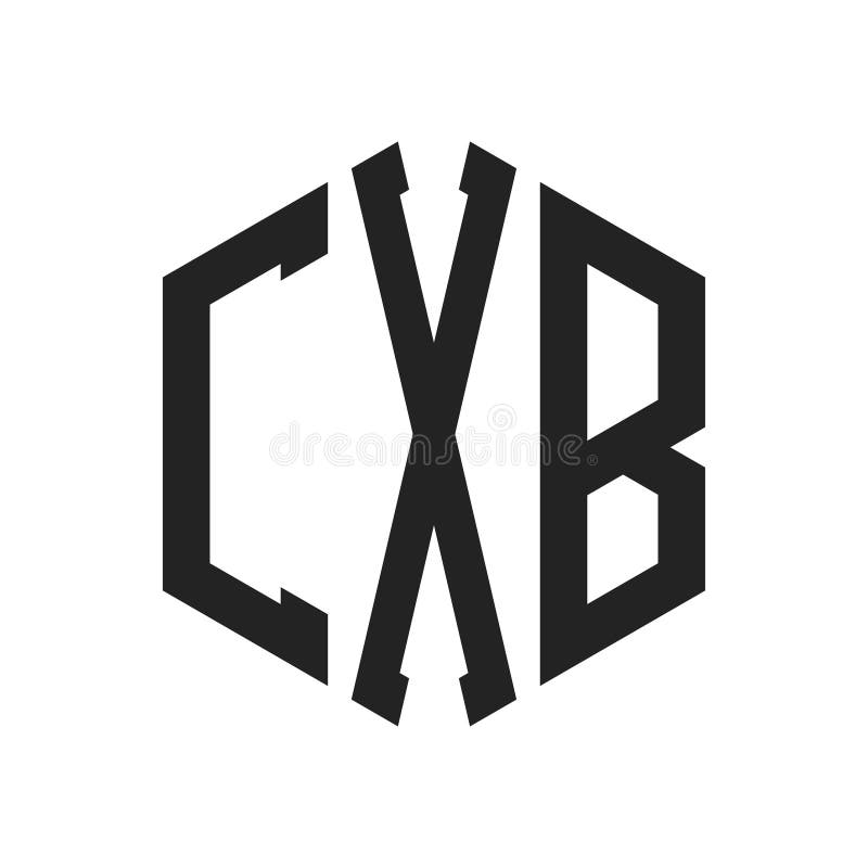 CXB Logo Design. Initial Letter CXB Monogram Logo Using Hexagon Shape Stock Illustration ...