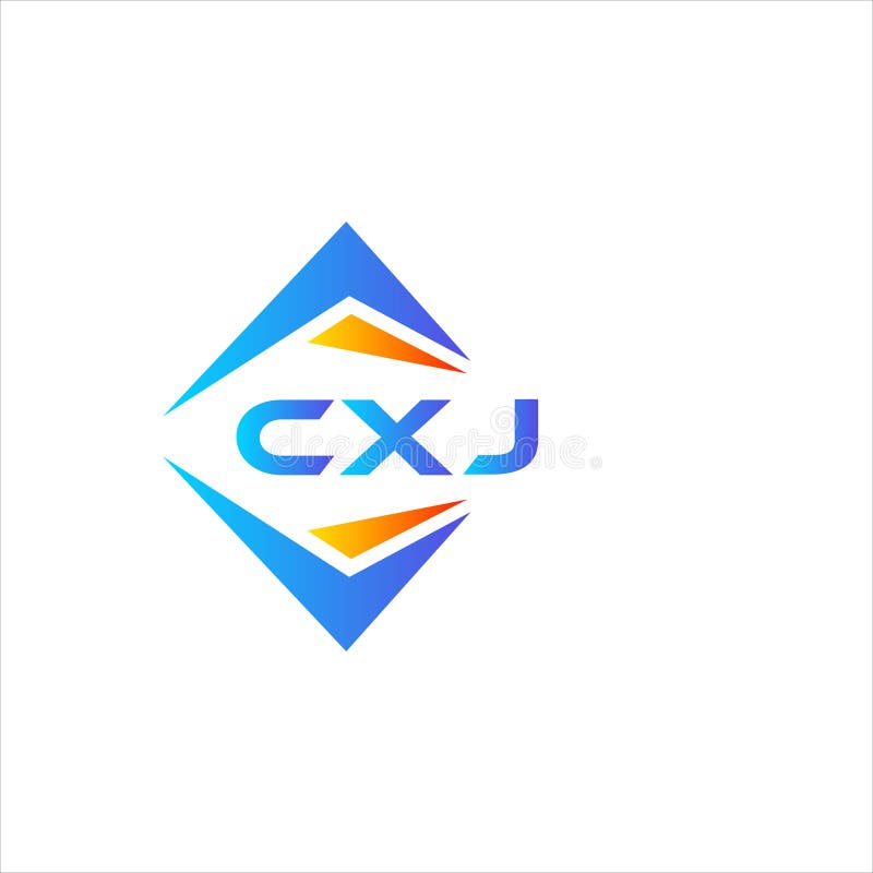 CXJ Abstract Technology Logo Design on White Background. CXJ Creative ...