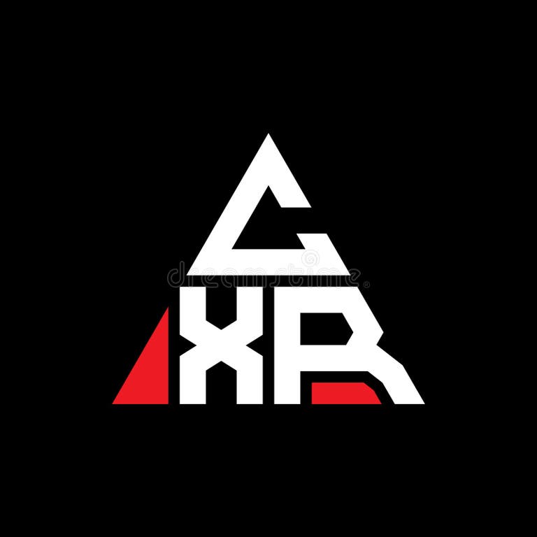 CXR Triangle Letter Logo Design with Triangle Shape. CXR Triangle Logo ...