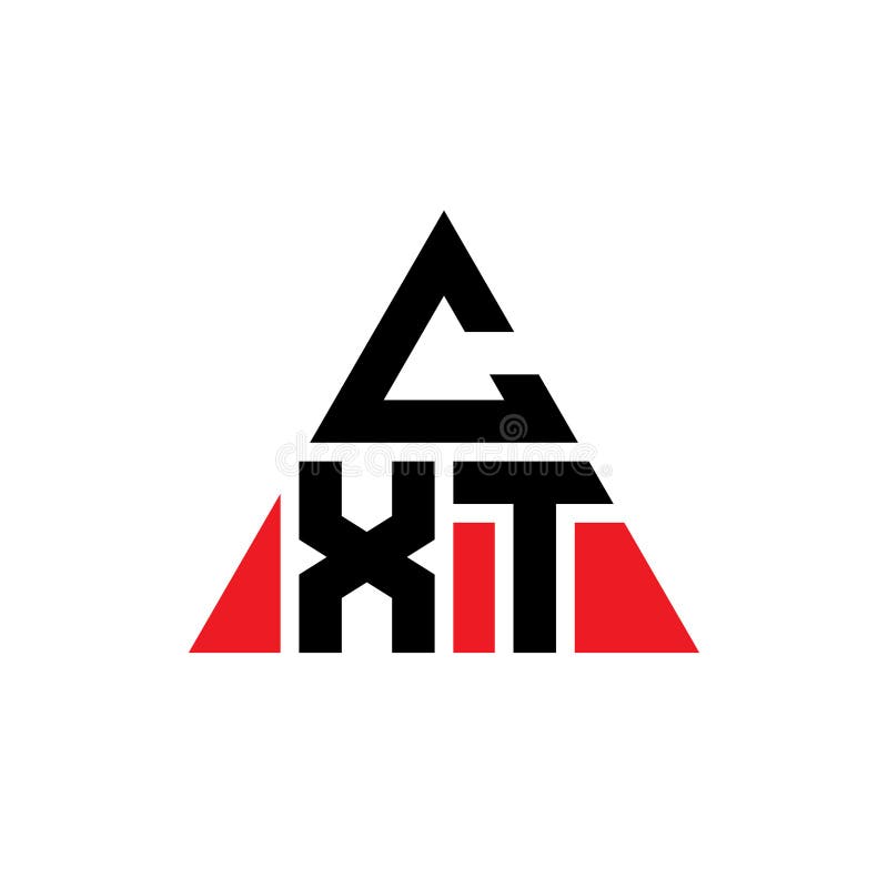 CXT Triangle Letter Logo Design with Triangle Shape. CXT Triangle Logo ...