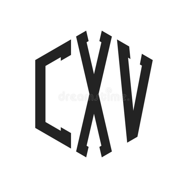 CXV Logo Design. Initial Letter CXV Monogram Logo Using Hexagon Shape ...