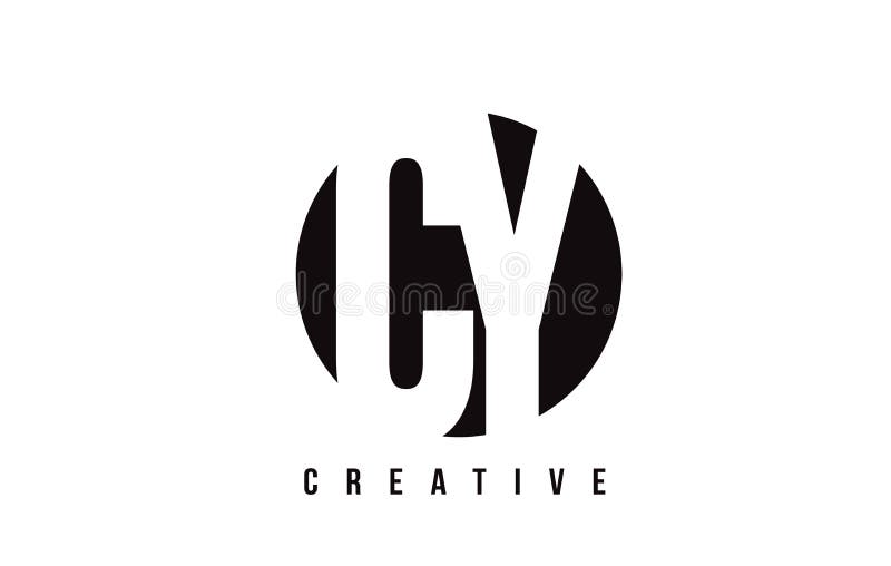 CY C Y White Letter Logo Design with Circle Background. Stock Vector ...