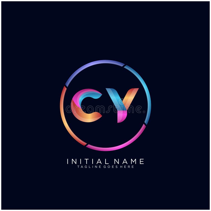 CY Letter Logo Icon Design Template Elements Stock Vector ...
