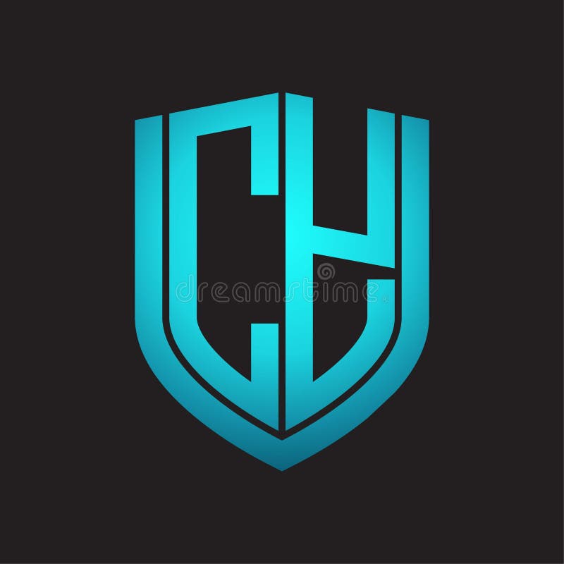 CY Logo Monogram with Emblem Shield Design Isolated with Blue Colors on ...