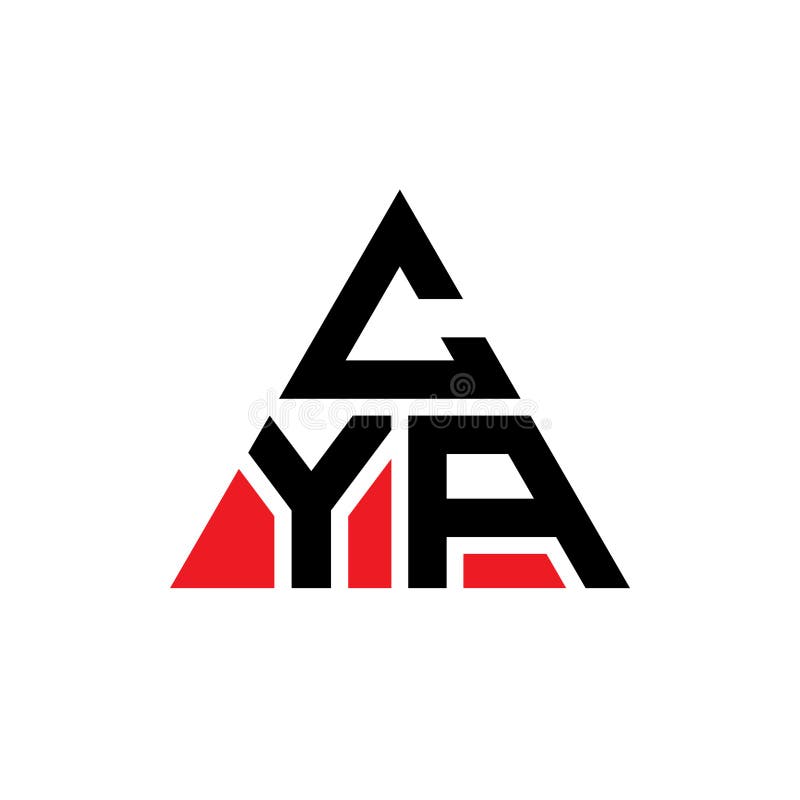 CYA Triangle Letter Logo Design with Triangle Shape. CYA Triangle Logo ...