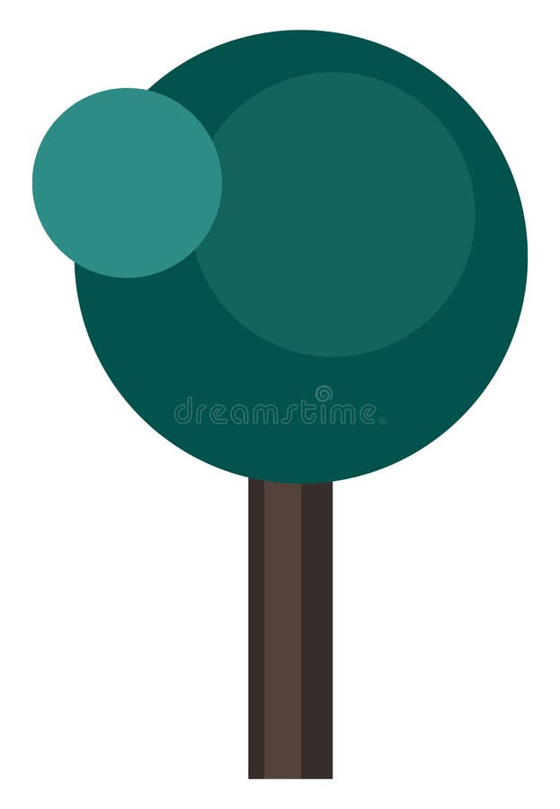 Cyan abstract tree, icon stock vector. Illustration of cyan - 261065547