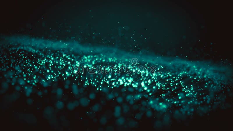 Cyan Abstract Waves. Screen Saver of Ocean Micro Surface. Sparkling ...