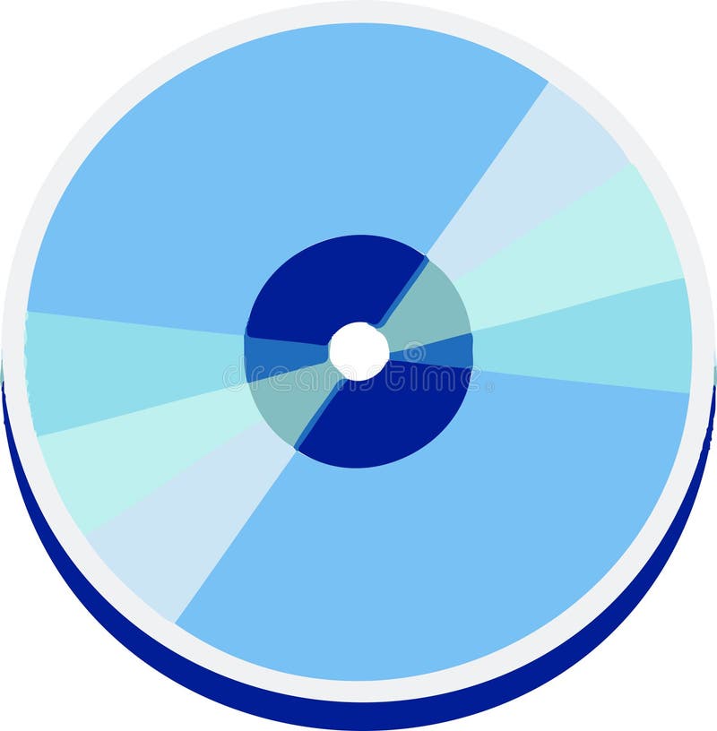 Cyan Blue Disk Vector Icon Symbol Stock Vector - Illustration of ...