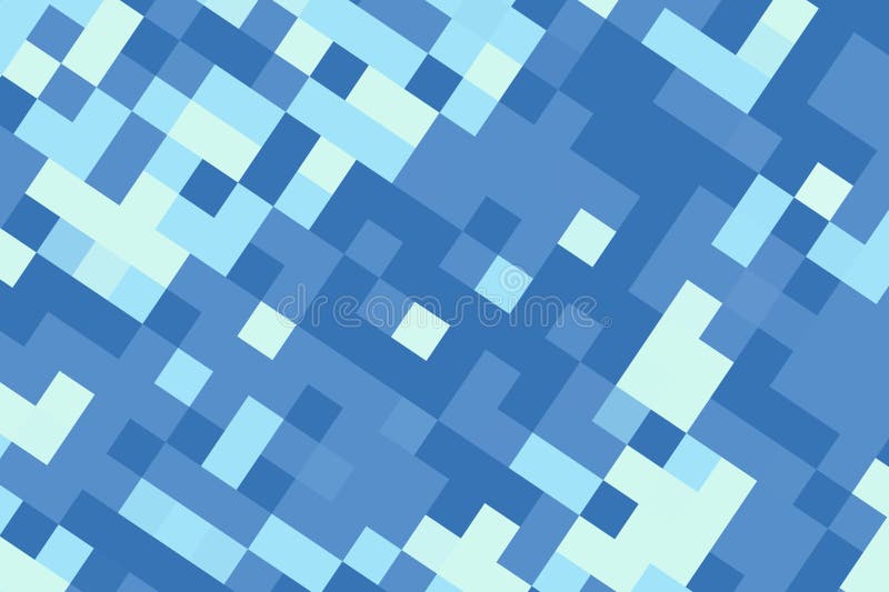 Cyan and Blue Pixelated Square Pattern with Modern Geometric Texture ...