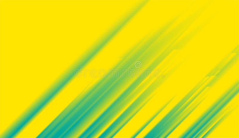 Cyan Blue Smooth Stripes on Yellow Background Stock Vector ...
