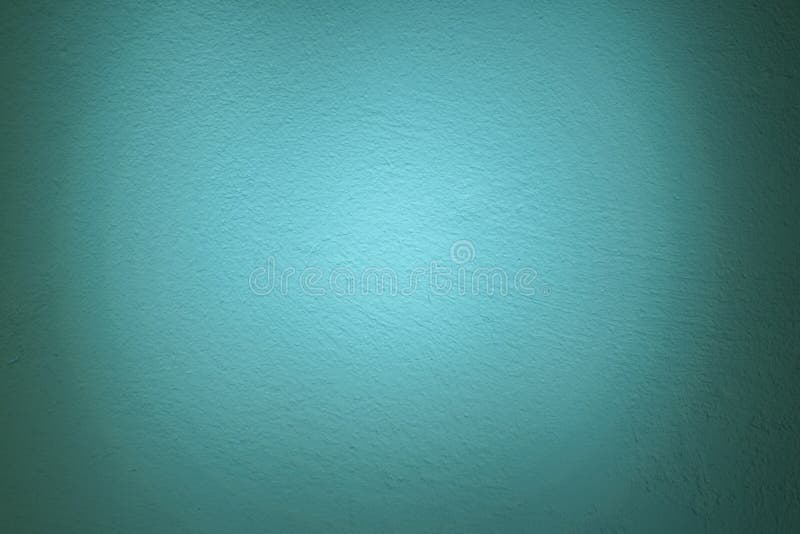 Cyan Blue Texture of Cement Wall Has a Light in Center for Background ...