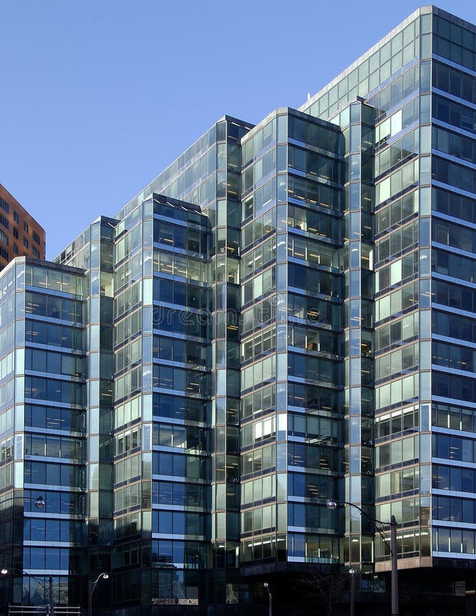 Cyan Buildings stock photo. Image of skyscraper, building - 104912