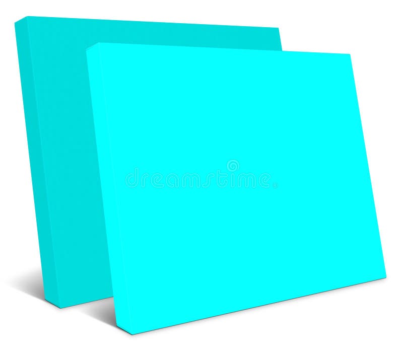 Cyan Canvas Wraps Template for Presentation Layouts and Design. 3D ...