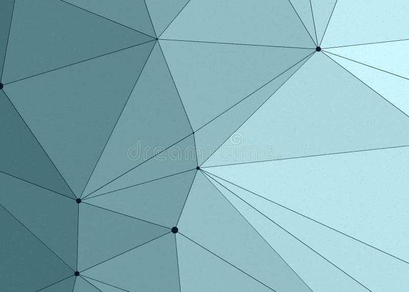 Cyan Color Abstract Color Low-Polygones Generative Art Background ...