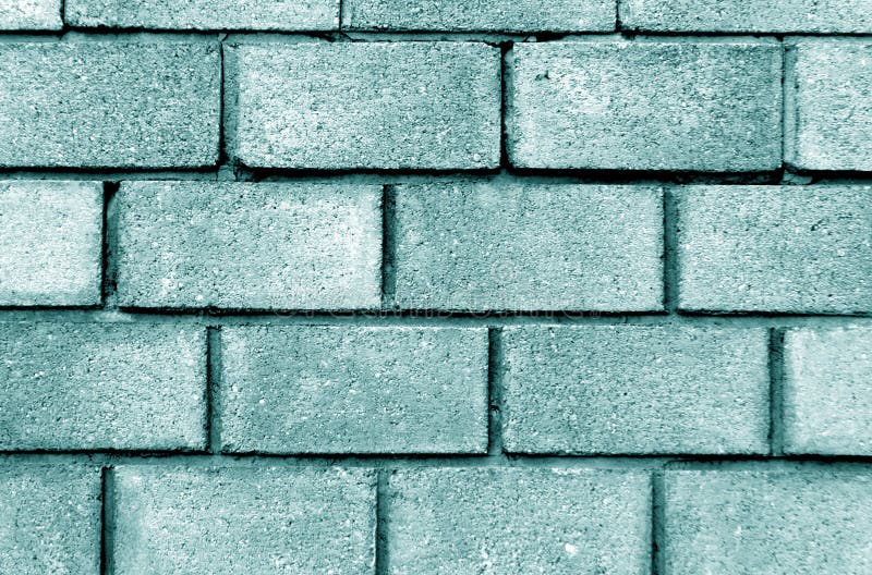 Cyan Brick Stylized Wall Texture. Stock Image - Image of grungy ...