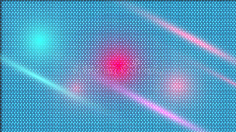 Cyan Color Dot Particles Illustration and Glow Red Color Line Halftone ...
