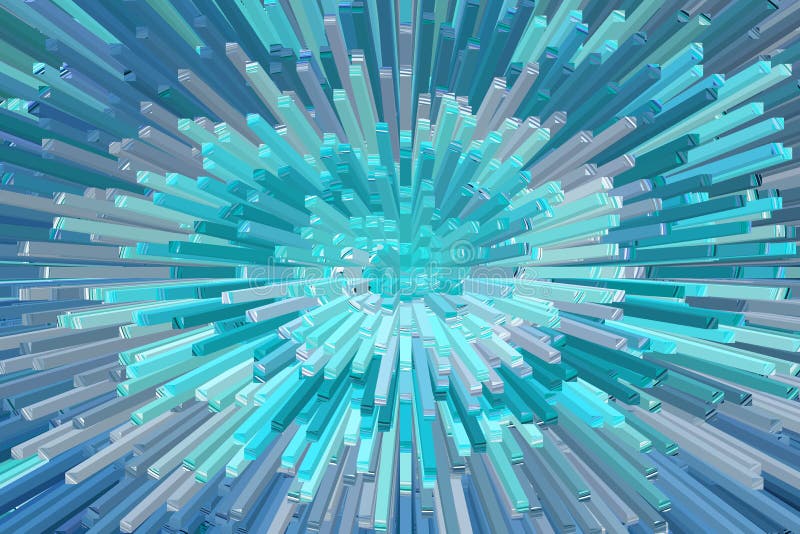 Cyan Color Extrude Effect Background Design Stock Illustration ...