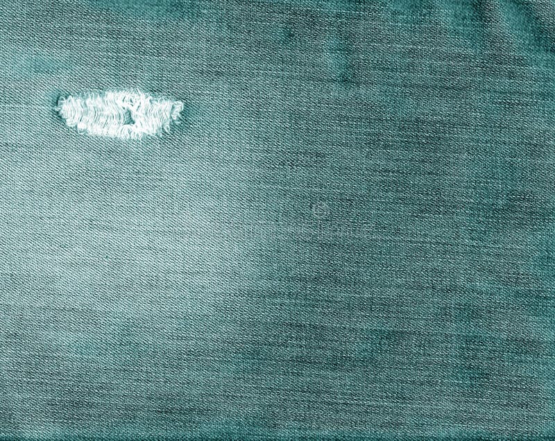 Cyan Color Torn Jeans Textile Texture. Stock Photo - Image of indigo ...