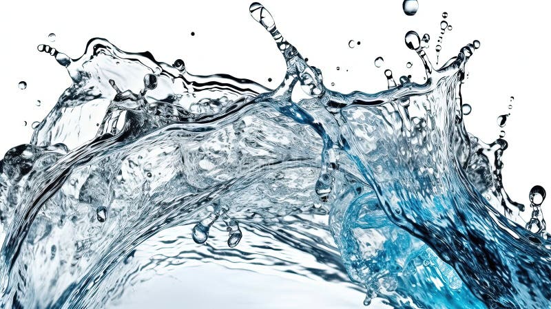 Cyan-Colored Watersplash Collage Stock Illustration - Illustration of ...