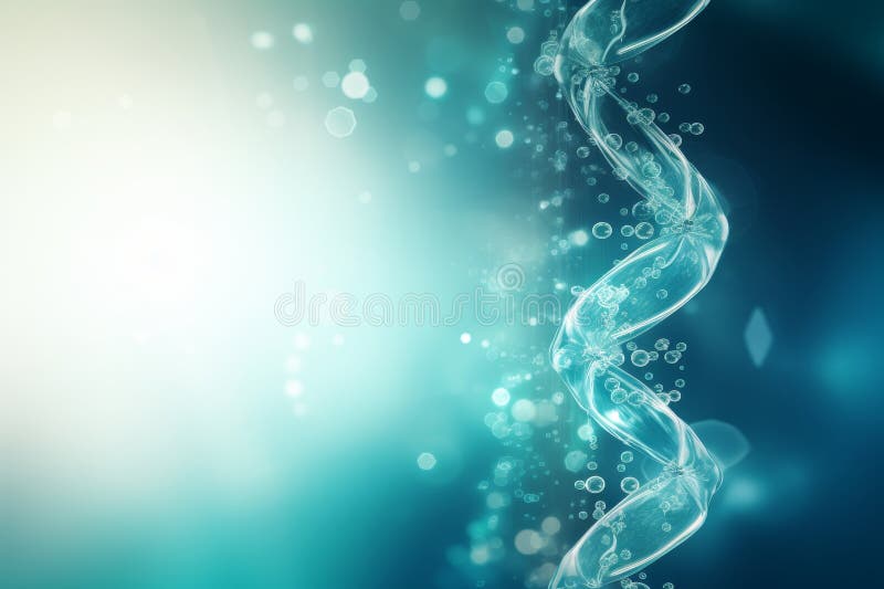 Cyan Dna Genome Poster with Copy Space for Science Background and ...
