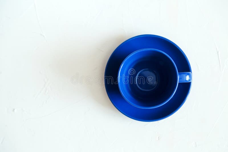 Cyan Empty Cup, Isolated. Top View Stock Image - Image of space ...