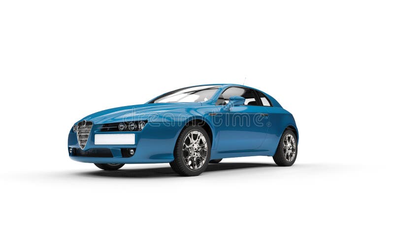 Metallic Cyan Supercar - Closeup Stock Photo - Image of model, roadster ...