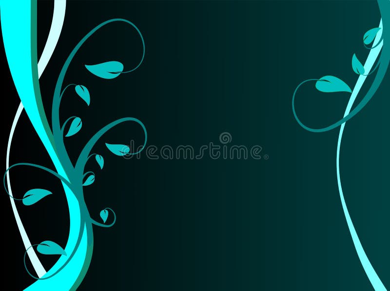 Cyan Floral Background stock vector. Illustration of design - 4942237