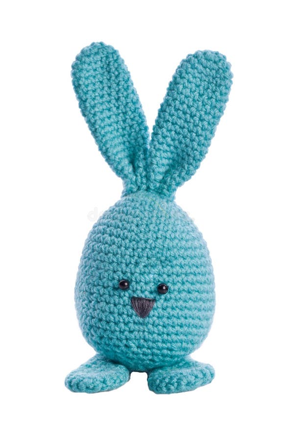Cyan Handmade Stuffed Animal Bunny Stock Photo - Image of decoration ...