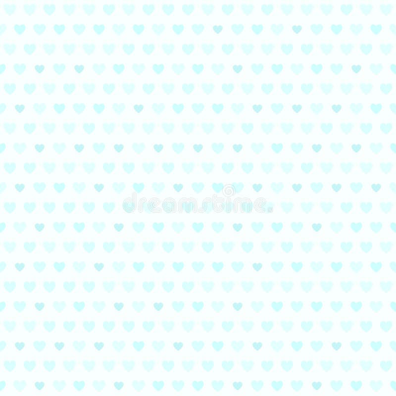 Cyan Heart Pattern. Seamless Vector Stock Vector - Illustration of ...