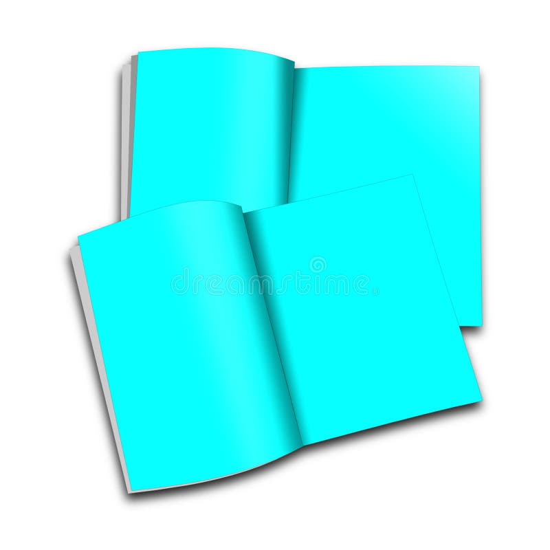Cyan Magazine Blank Template for Presentation Layouts and Design Stock ...
