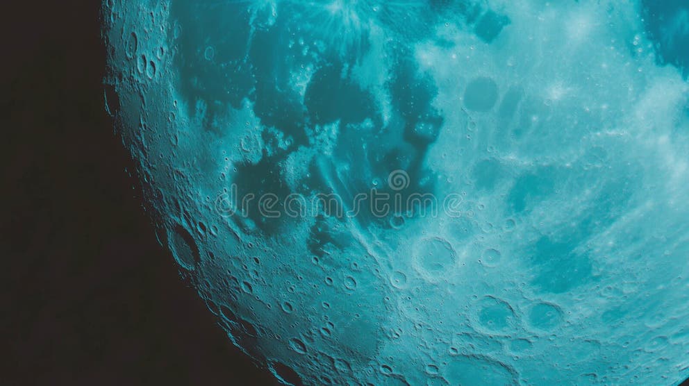 Cyan Moon Texture with Chaotic Patterns for Dreamy Artistic Designs ...