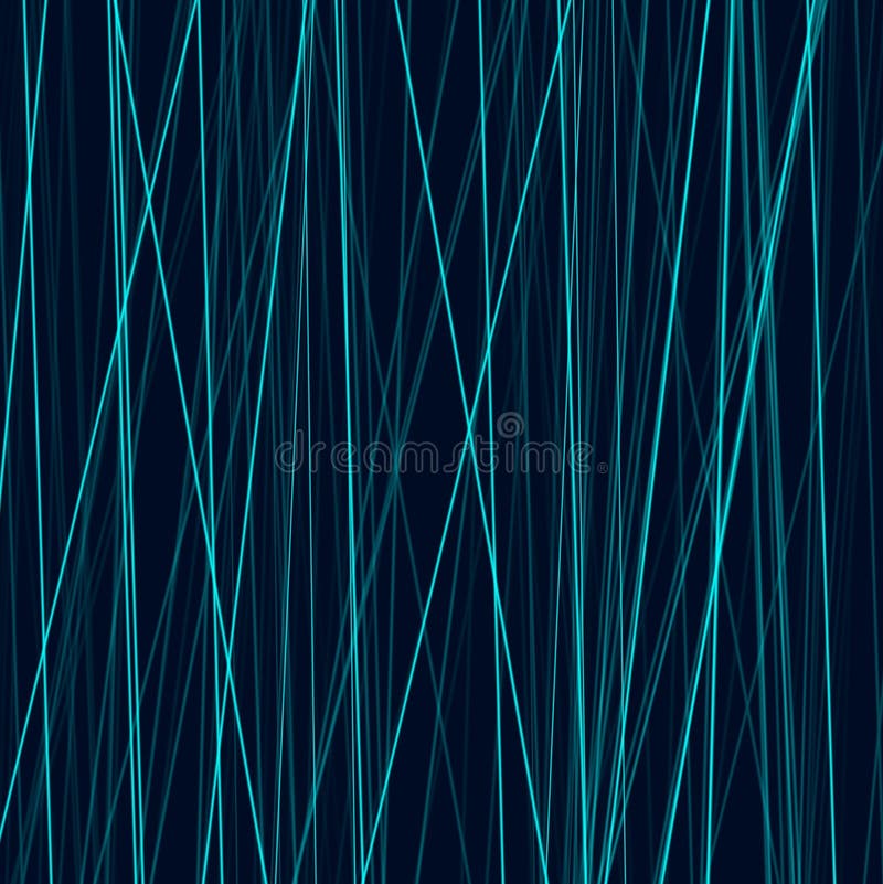 Cyan Neon Abstract Lines on Dark Background Stock Vector - Illustration ...