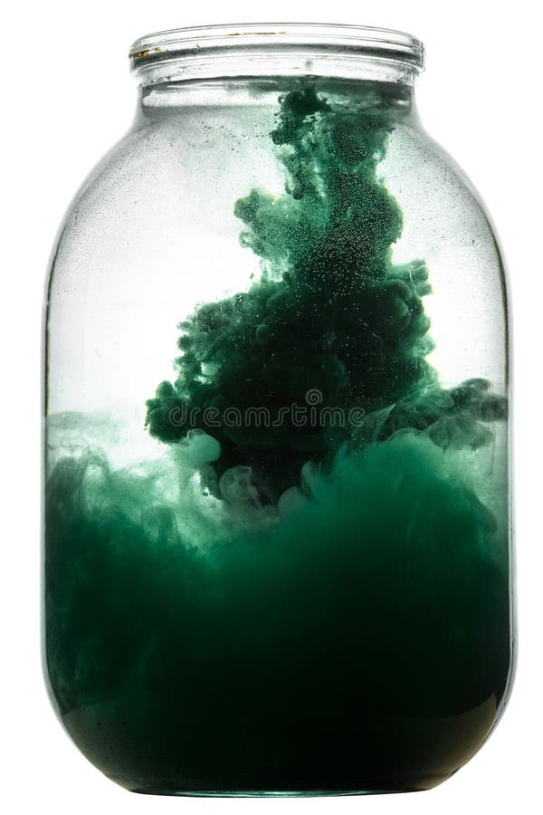 Cyan Paint Swirling in Water. Stock Image - Image of glass, macro: 81474847