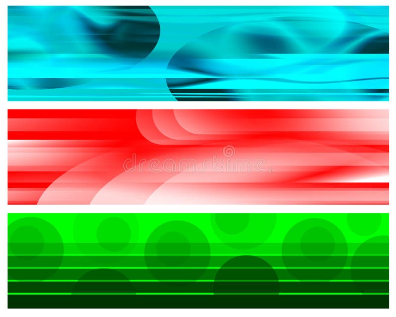Cyan Red White Green Banners Stock Illustration - Illustration of ...