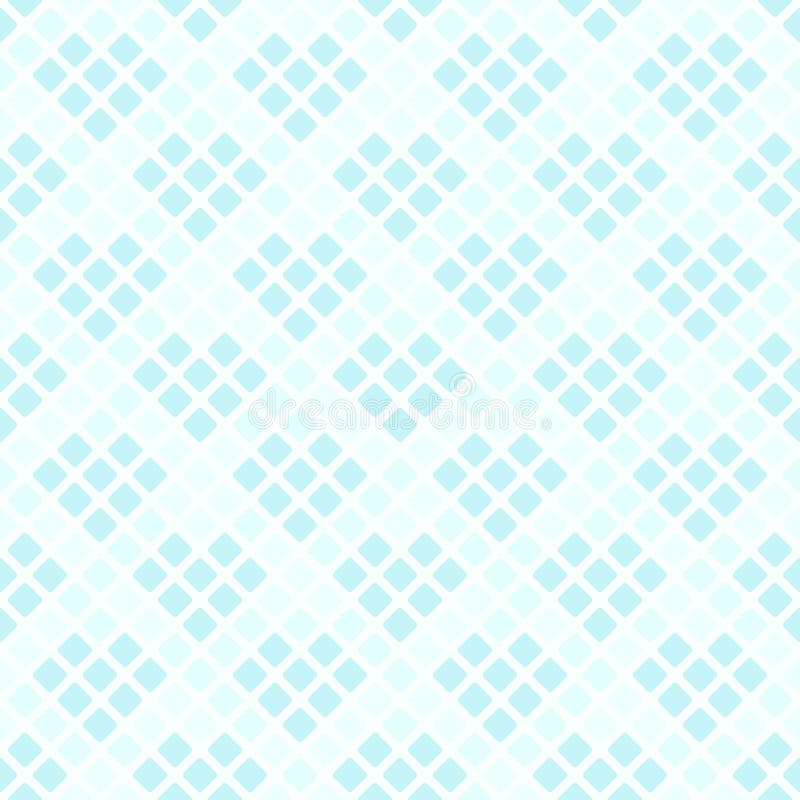 Cyan Rounded Diamond Pattern. Seamless Vector Background Stock Vector ...