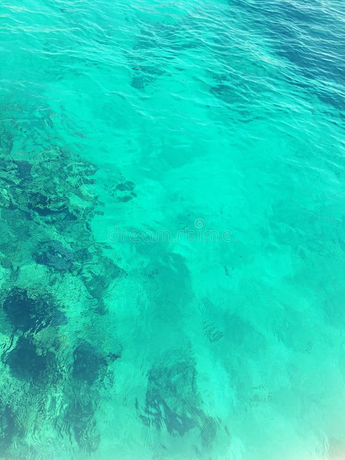 Cyan Sea stock image. Image of clear, reflections, water - 94562341