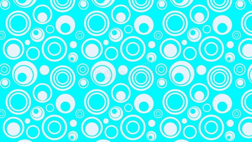 Cyan Seamless Geometric Circle Pattern Background Vector Graphic Stock ...