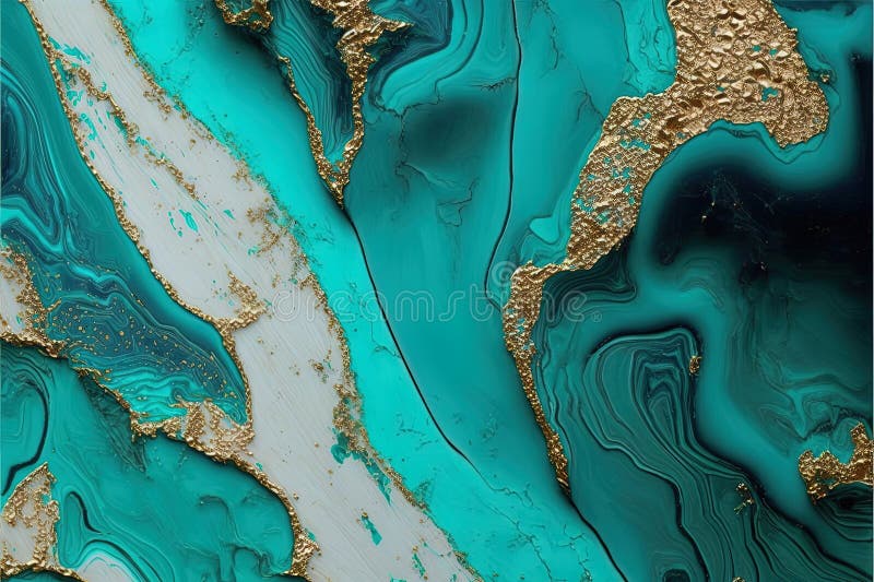 Cyan Serenity: AI Generated Abstract Texture Photography Featuring Cyan ...