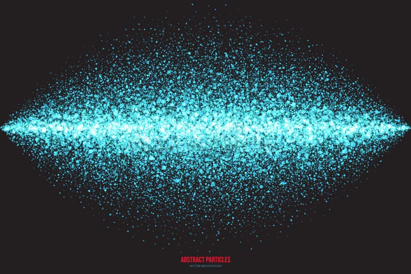 Cyan Shimmer Glowing Round Particles Vector Background Stock Vector ...