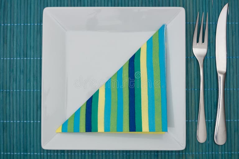 Cyan table setting stock image. Image of empty, turquoise - 48542525