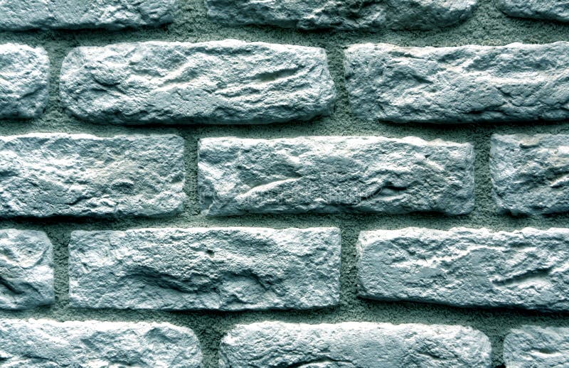 Cyan Brick Stylized Wall Texture. Stock Image - Image of grungy ...
