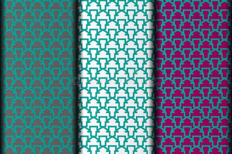 Cyan Vector Eps Pattern Design Template. Stock Illustration ...