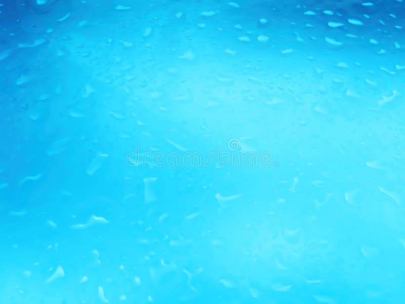 Cyan Drops on Water-repellent Surface Stock Photo - Image of ...
