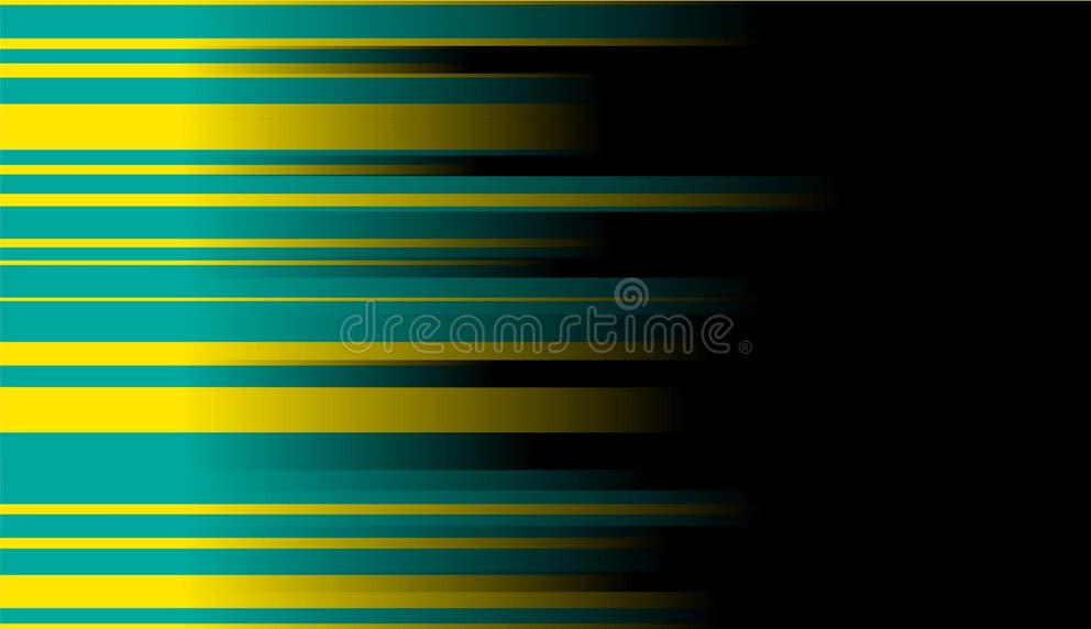 Cyan and Yellow Stripes Geometric Tech Abstract Background Stock Vector ...