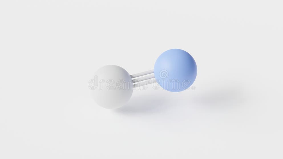 Cyanide Molecule 3d, Molecular Structure, Ball and Stick Model ...