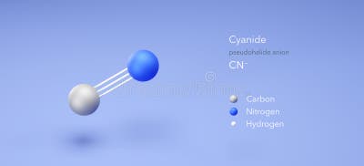 Cyanide Molecule, Molecular Structures, Cyanide Ion, 3d Model ...
