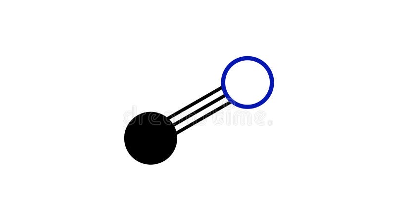 Cyanide Molecule, Structural Chemical Formula, Ball-and-stick Model ...