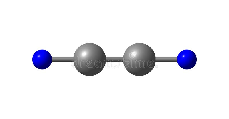 Cyanogen Molecular Structure Isolated on White Stock Illustration ...